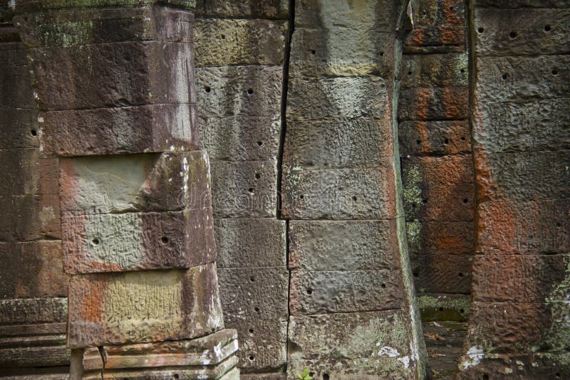 Old Stone Columns at Angkor Wat Stock Image - Image of history, buddha ...