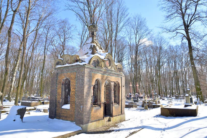 Old Stone Crypt in Cemetery. Stock Photo - Image of gravestone ...
