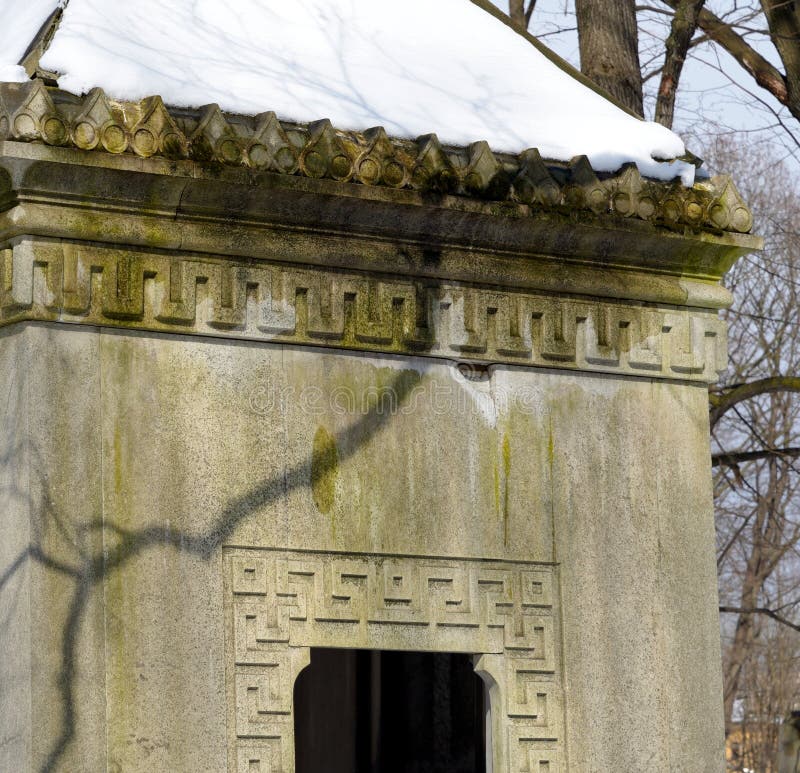 Old Stone Crypt in the Cemetery. Stock Photo - Image of petersburg ...