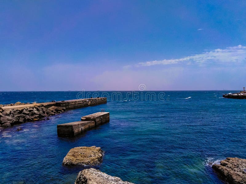 Old Stone Docks at Island De Goree in Senegal Stock Image - Image of ...
