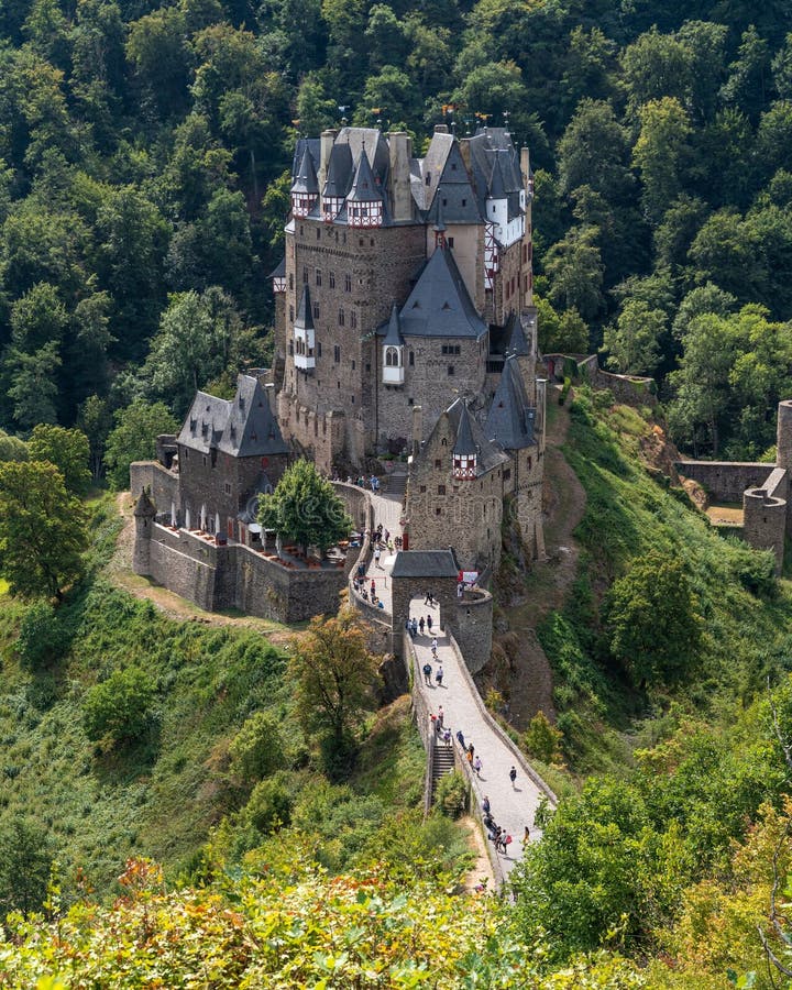 Old Stone Eltz Castle in Rhineland Editorial Stock Image - Image of ...
