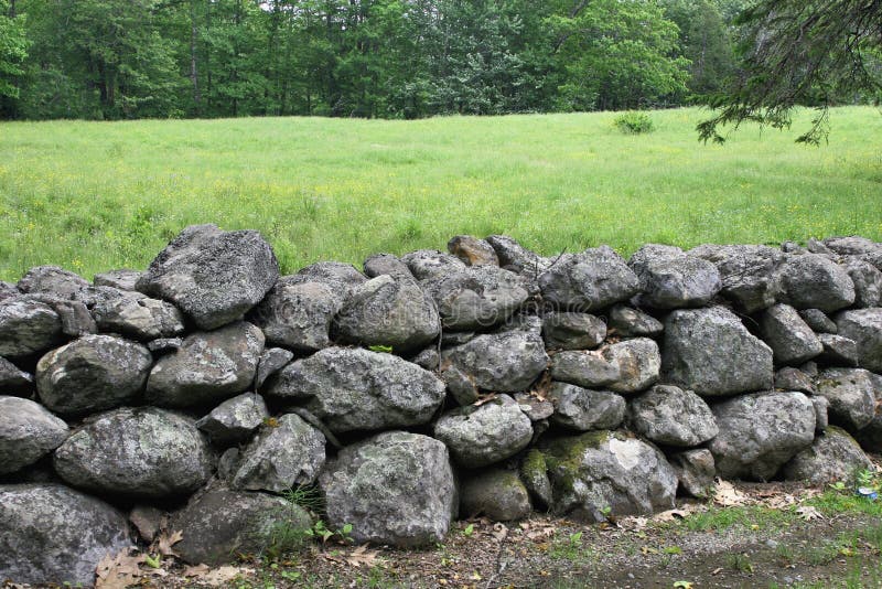 Old stone fence stock image. Image of moss, fence, stone - 874847