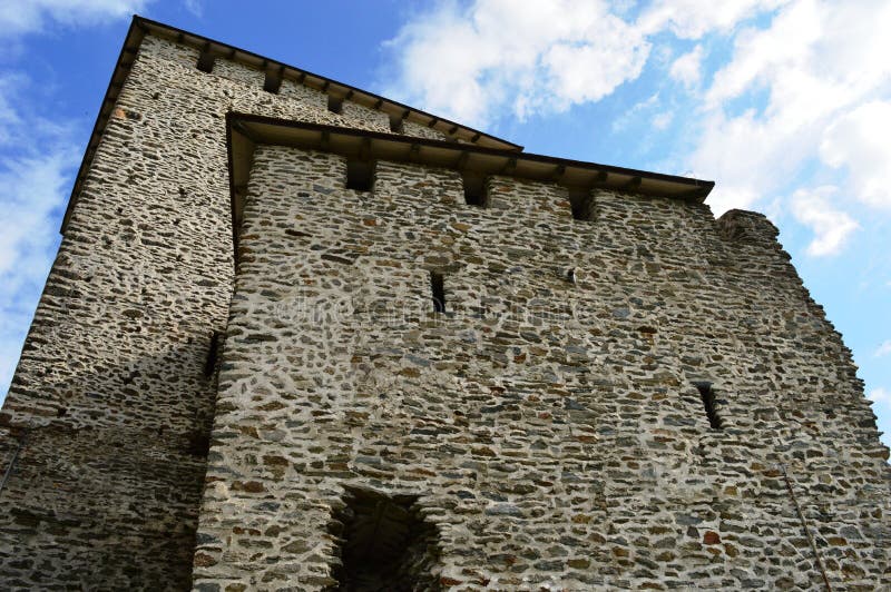Old stone fort on a hill stock image. Image of wall - 257901309