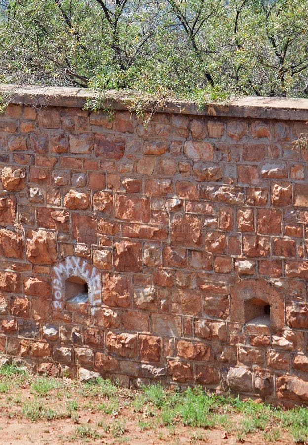 OLD STONE FORT WALL stock photo. Image of grass, stone - 98159534