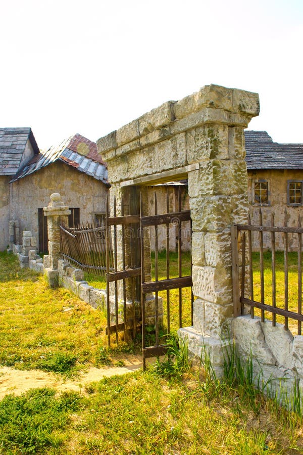 Old stone gate stock photo. Image of collapsing, horizontal - 44280792