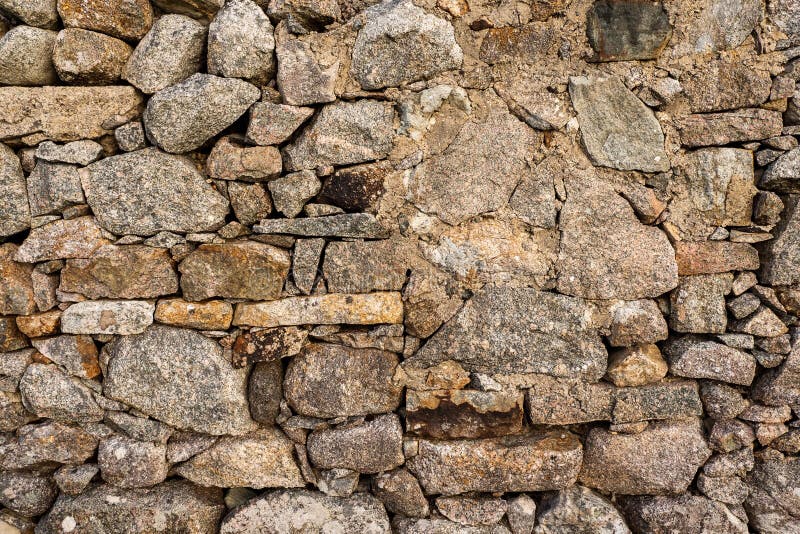 Old Stone House Wall Texture. Warm Color Stock Image - Image of ...