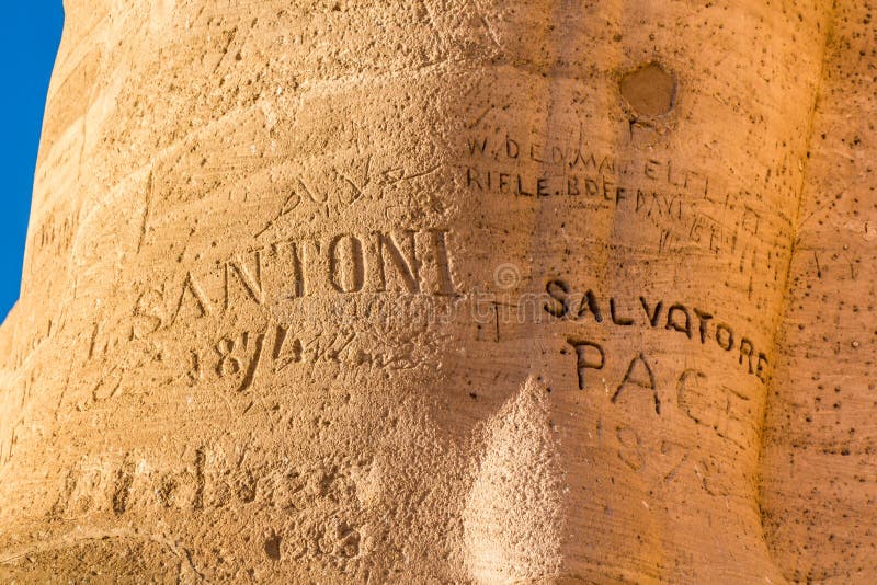 Old Stone Inscriptions at the Great Temple of Ramesses II in Abu Simbel ...