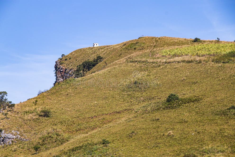 Old Stone Lookout Tower Constructed at Top of Cliff Stock Image - Image ...
