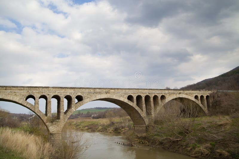 Old Stone Middle Age Bridge in Bulgaria Stock Image - Image of aqueduct ...