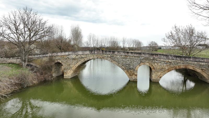 Old Stone Middle Age Bridge in Bulgaria. Old Roman Bridge Stock Video ...