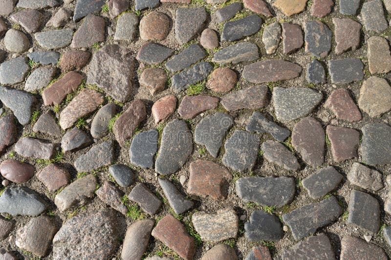 Old Stone Pavement Texture Background, Granite Cobblestone Road Pattern ...