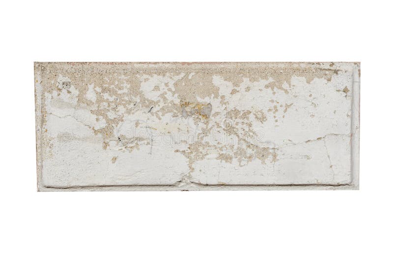 Old Stone Plaque with Cracks Isolated on a White Background Stock Photo ...