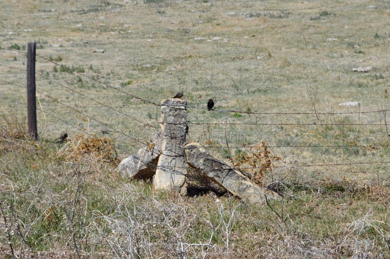 The Old Stone Posts are Still Being Used for this Corner Stock Photo ...
