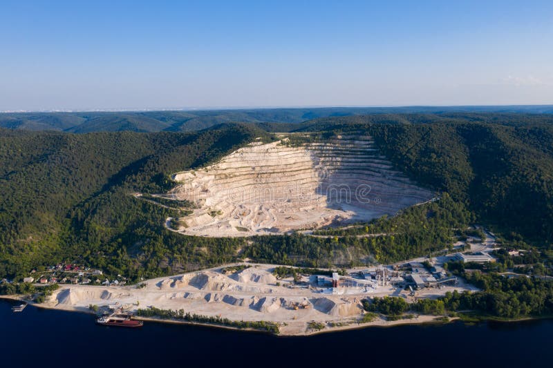 Old stone quarry stock photo. Image of factory, mountain - 207804302