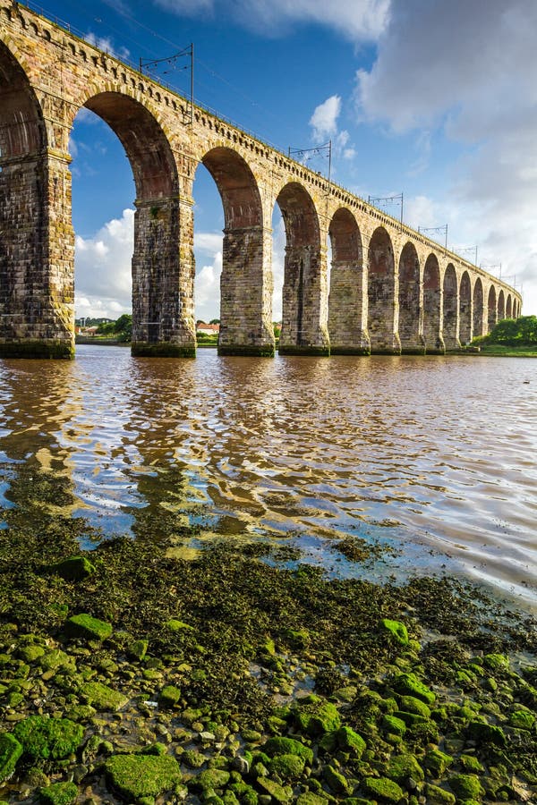 Stone Railway Bridge between Scotland and England Stock Photo - Image ...