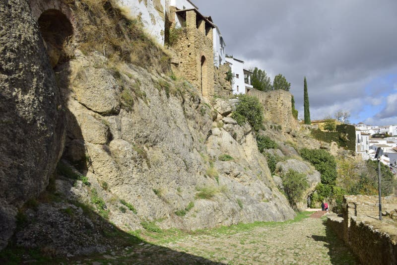 Stone Road To the Evening City. Cadiz Stock Photo - Image of ocean ...