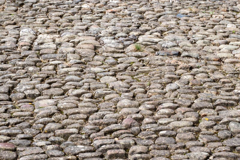 Old Stone Road or Path Way. Cobble Surface Old Style Stock Image ...