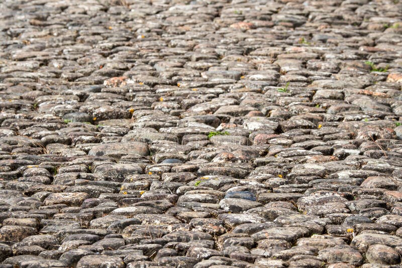 Old Stone Road or Path Way. Cobble Surface Old Style Stock Photo ...