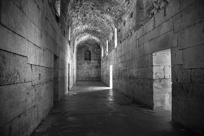 Old stone ruins. stock photo. Image of corridor, building - 303044730