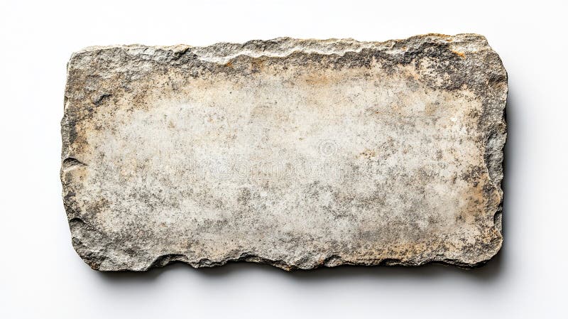 Old Stone Sign Plate, Cut Out, Top View Stock Illustration ...