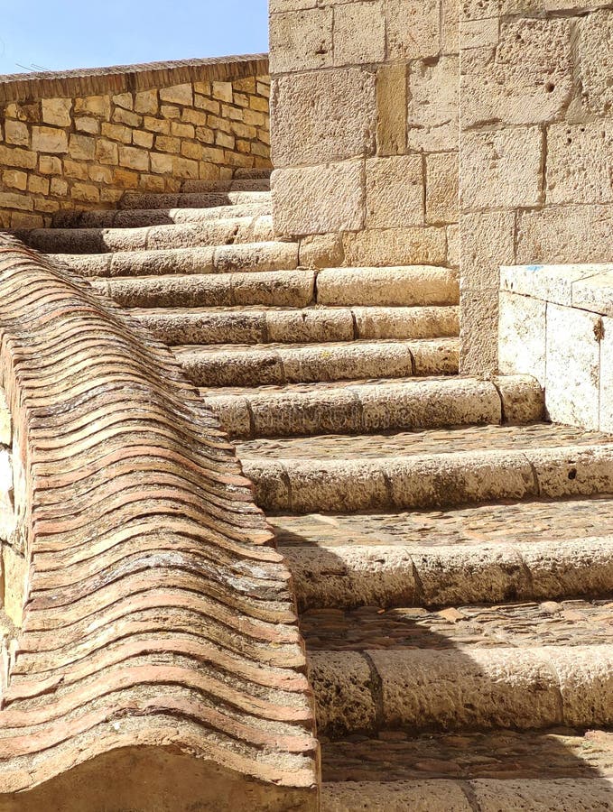 Old Stone Staircase, Detail of Steps Stock Image - Image of detail ...