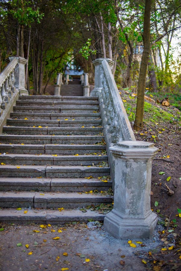 Old Stone Staircase with Handrails Stock Image - Image of cultural ...