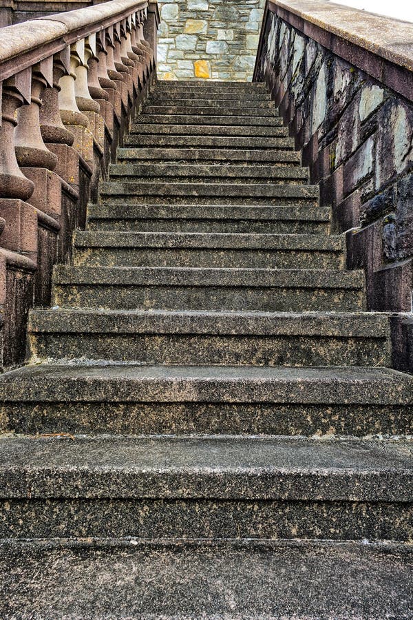 Old, Stone Stairs on Side of Building Stock Image - Image of entrance ...