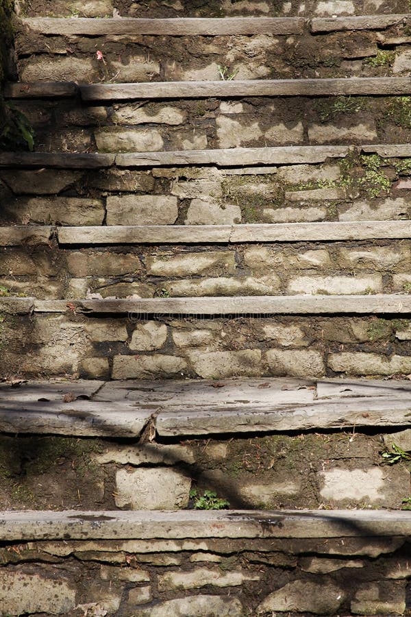 Old stone steps stock image. Image of cracked, park, stairway - 13187665