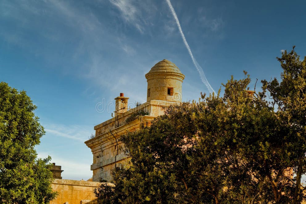 Old Stone Turrets in Vallatta Malta Stock Image - Image of scenery ...