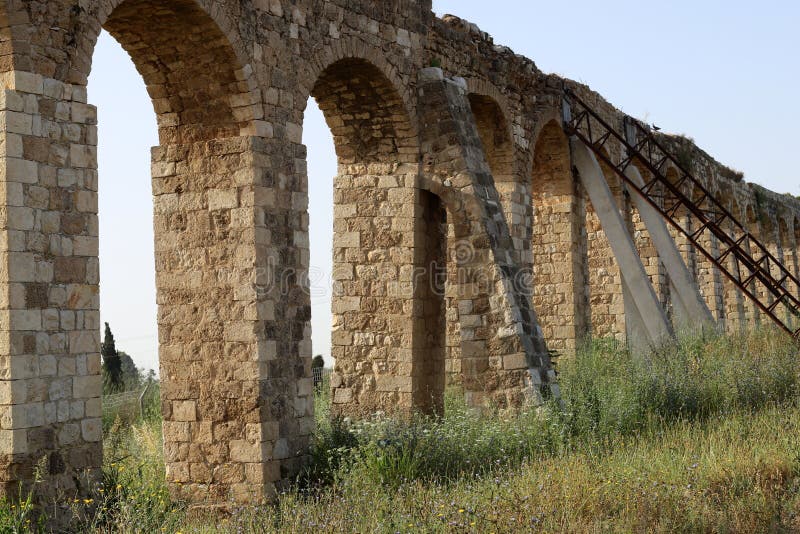 Old Stone Viaduct in the City of Acre Stock Image - Image of arch ...