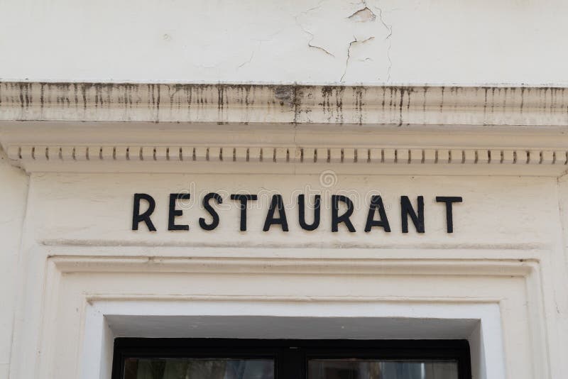 Old Stone Vintage Ancient Restaurant Facade Stock Image - Image of ...