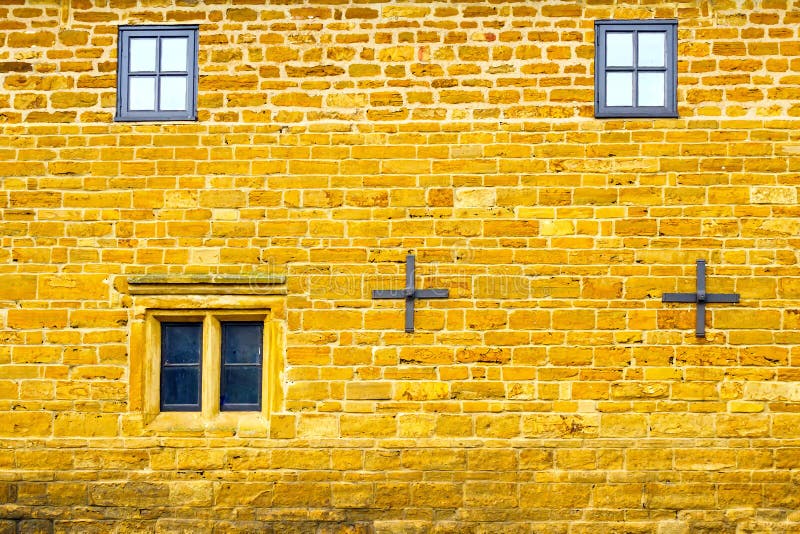Old Stone Wall Building Texture in England Uk Stock Image - Image of ...