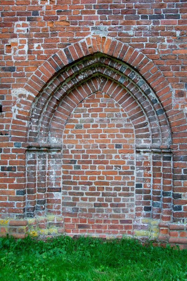 Old Stone Wall with Built Arch Stock Image - Image of full, stone ...