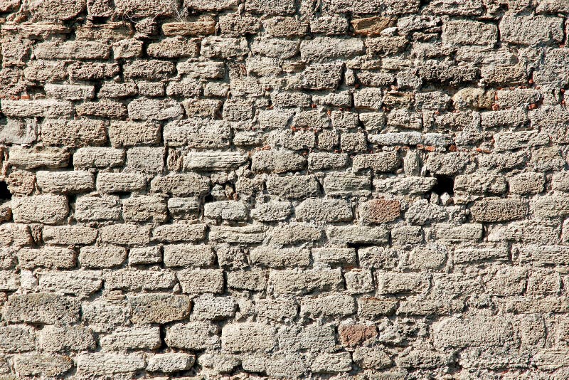 Old Stone Wall Built of Limestone Bricks Stock Photo - Image of stone ...