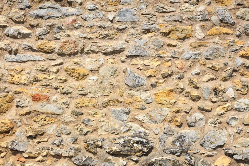 Old Stone Wall of a Castle Ruin Stock Photo - Image of history, block ...