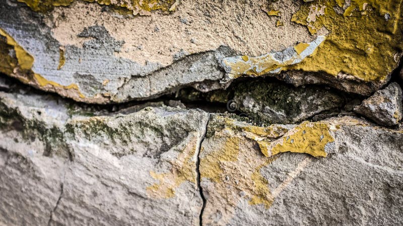 Old Stone Wall with a Crack. Texture for Design Stock Photo - Image of ...