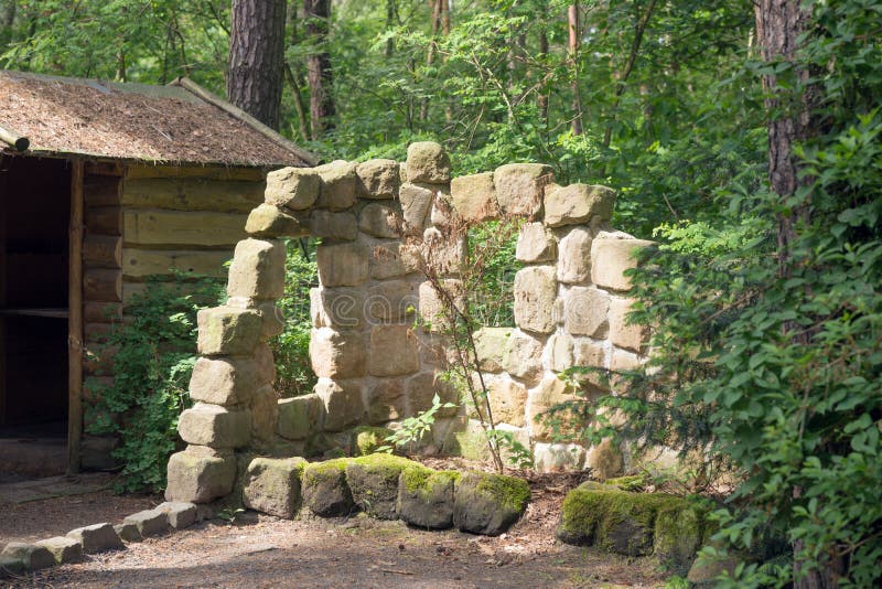 An old stone wall stock image. Image of green, outdoor - 86903907