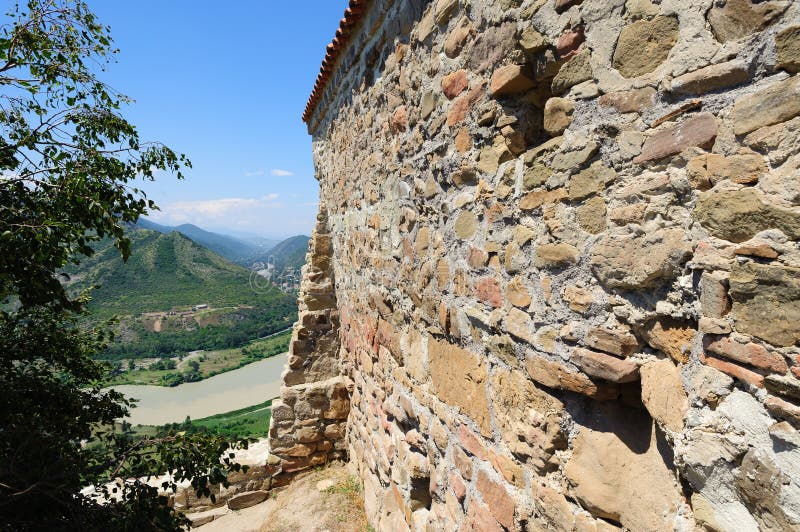 Old stone wall, Georgia stock photo. Image of architecture - 55471294