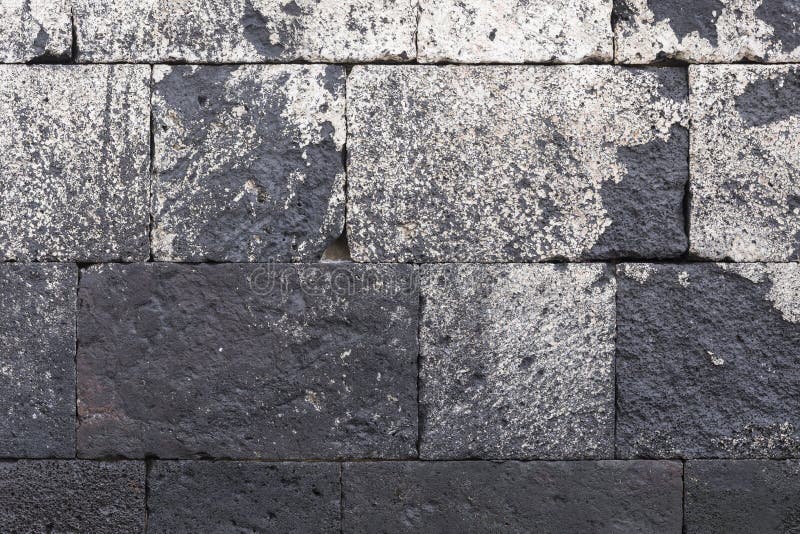 Old Stone Wall Painted White and Dirty Stock Photo - Image of broken ...