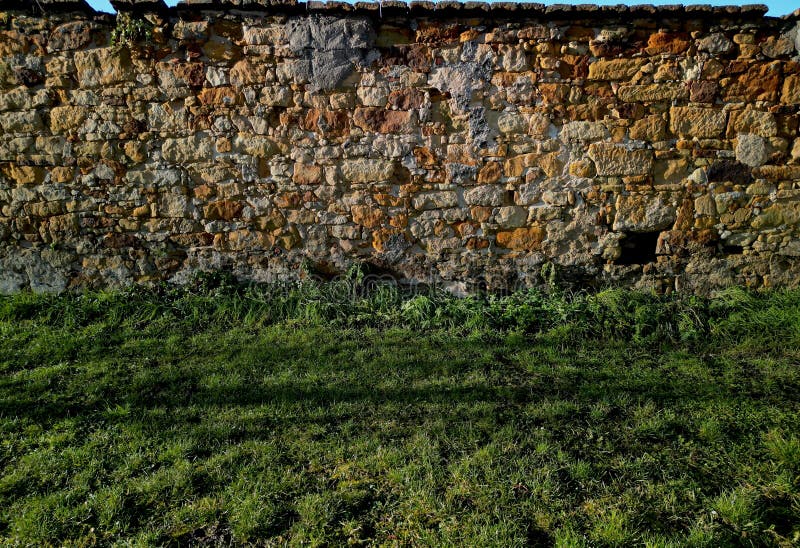 Old Stone Wall and Retaining Wall with the Help of Cement and Concrete ...