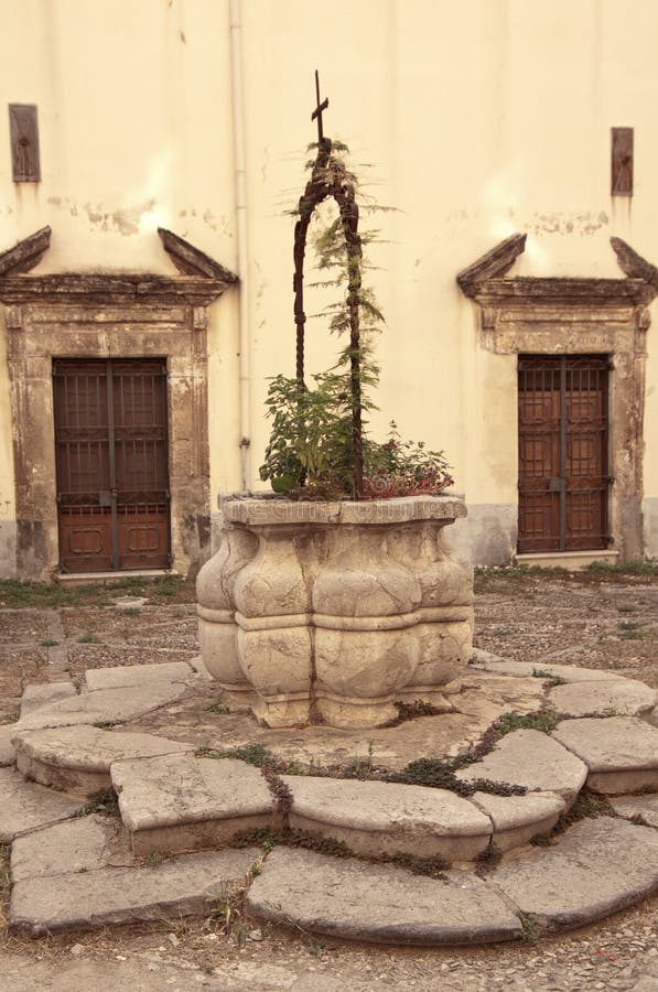 Old stone well stock image. Image of middle, italian - 34133253