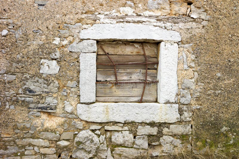 Old stone window with iron stock image. Image of exterior - 13117107