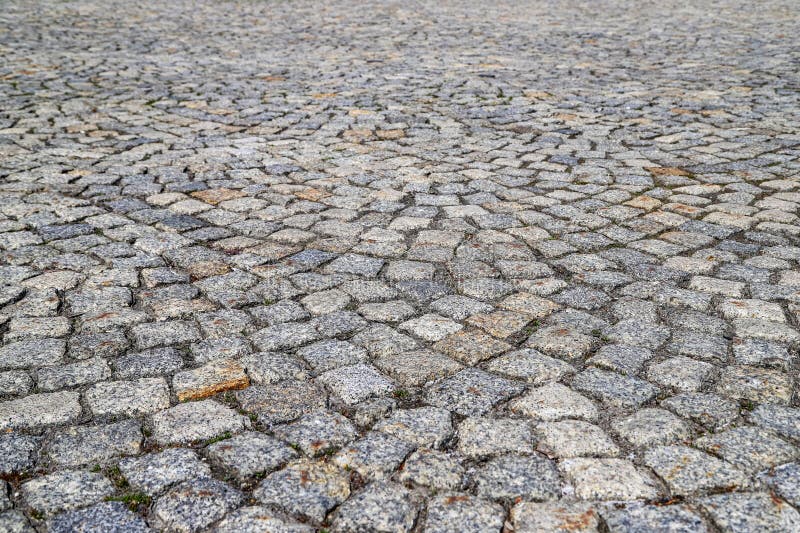 An Old Stoneblock Pavement Cobbled in an Arc Pattern. Photo in ...