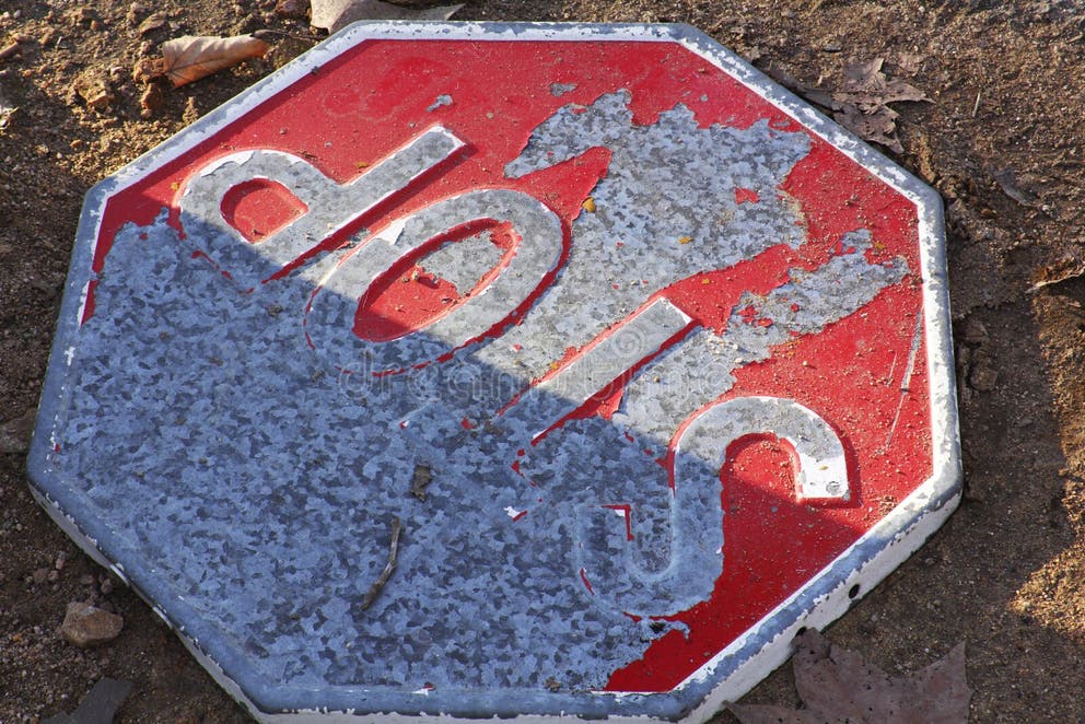 Old stop sign stock image. Image of rules, dirty, outdoor - 23094107