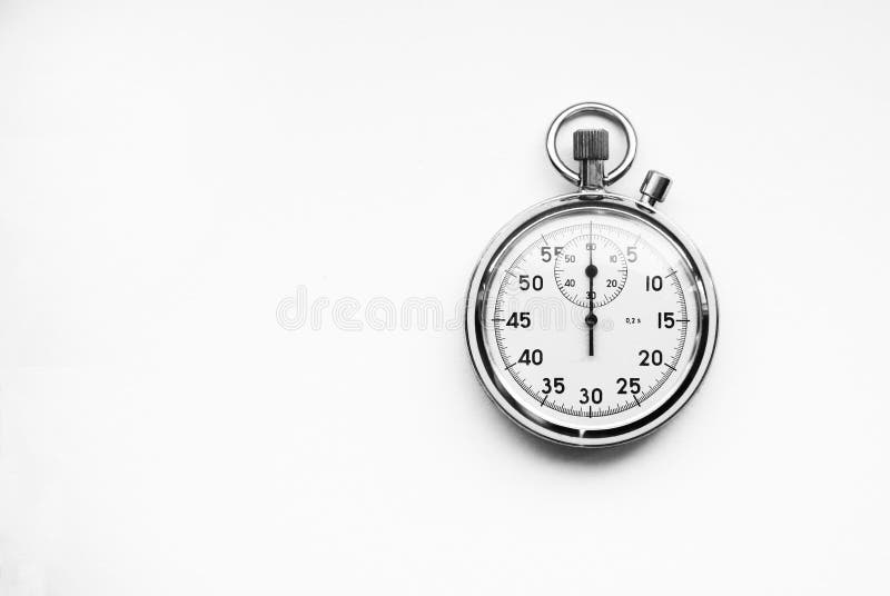 Old stopwatch isolated stock image. Image of beginning - 77148081