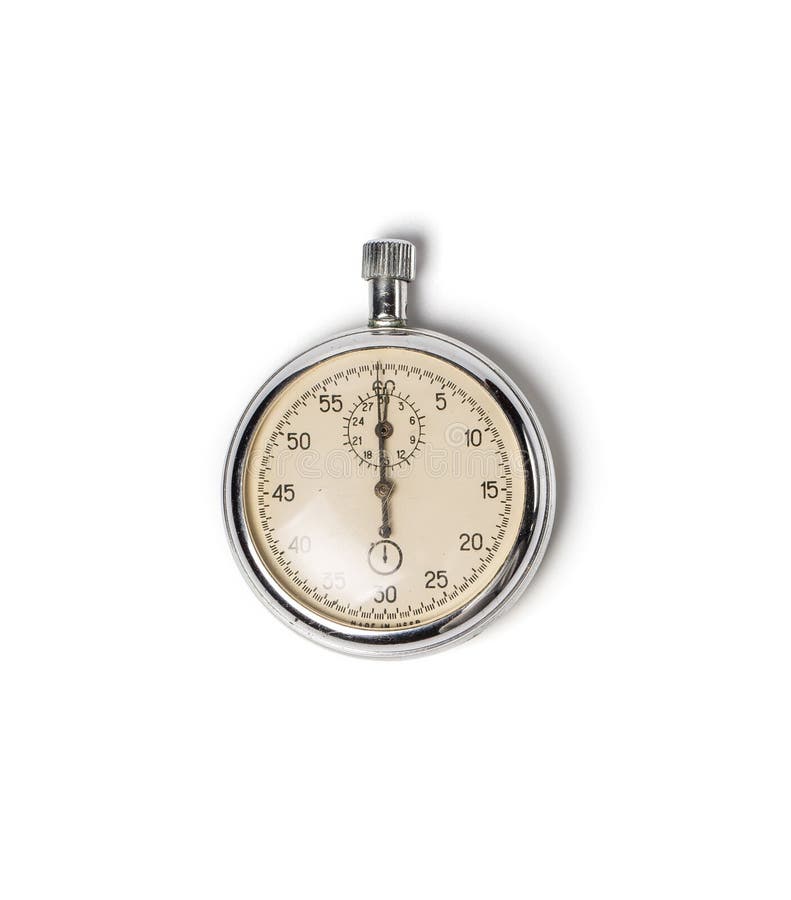 Old Stopwatch for Measuring Time on a White Background Stock Photo ...