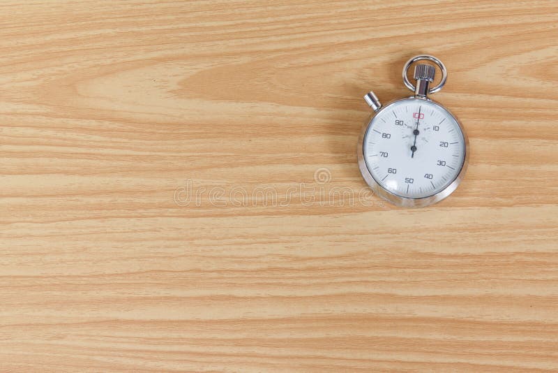 Old Stopwatch on Wooden Table Stock Photo - Image of mechanical, clock ...