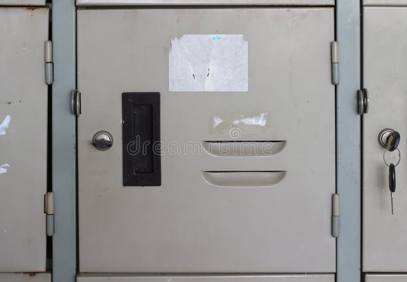 Old Storage Cabinet, Metal Cupboard Locker Stock Photo - Image of ...