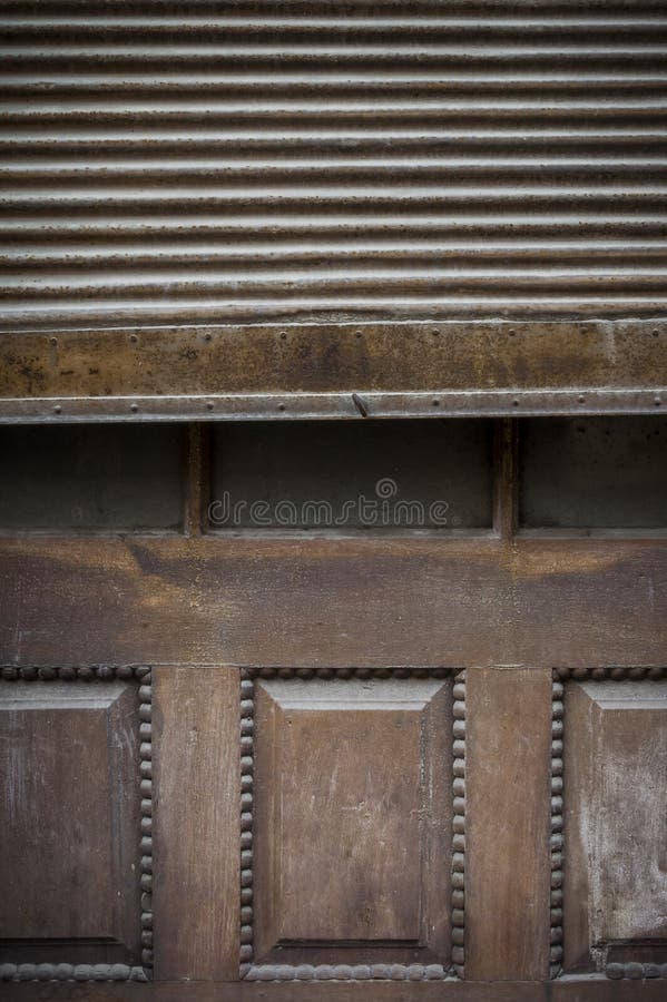 Old Store Roller Shutter Door Stock Image - Image of background ...
