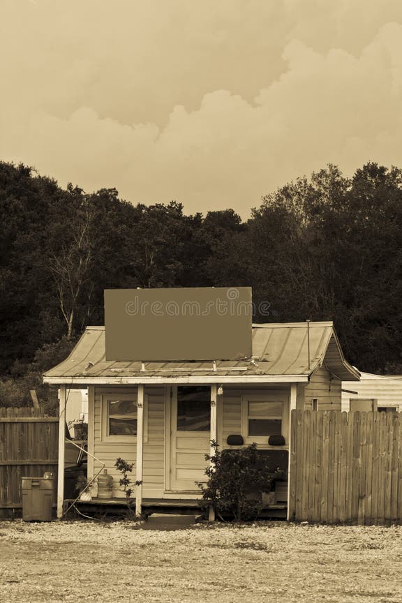 Old Store in Shack with Sign Stock Image - Image of market, rundown ...